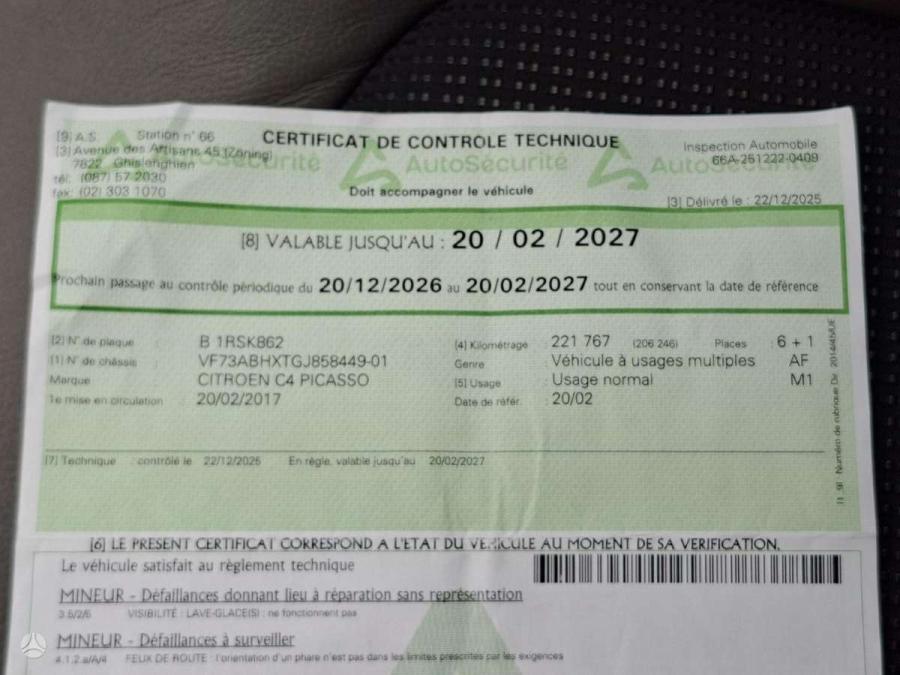 Melns Citroen Grand C4 Picasso 2017 Šauļi, ar dzinēja tilpumu 1.60 L un nobraukumu 223 tūkst. km par 6600 €, foto 31 vietnē AUTOMOTO.COM.LV