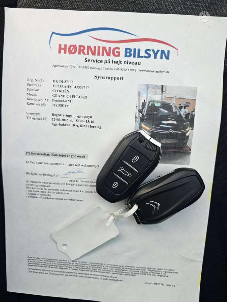 Melns Citroen Grand C4 Picasso 2018 Pakruojis, ar dzinēja tilpumu 2.00 L un nobraukumu 219 tūkst. km par 6800 €, foto 19 vietnē AUTOMOTO.COM.LV