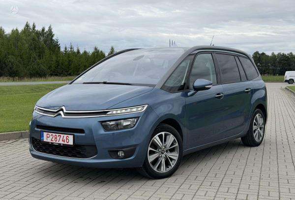 Blue Citroen Grand C4 Picasso 2014 in Raseiniai, with an engine capacity of 1.56 L and mileage of 234 thousand km for 4750 €, photo 4 on AUTOMOTO.COM.LV