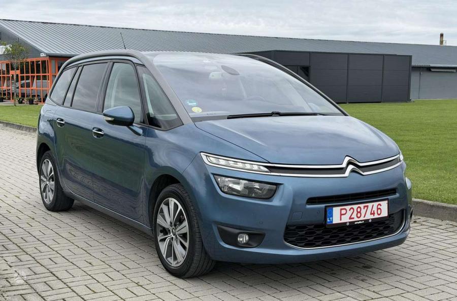 Zils Citroen Grand C4 Picasso 2014 Raseiniai, ar dzinēja tilpumu 1.56 L un nobraukumu 234 tūkst. km par 4750 €, foto 7 vietnē AUTOMOTO.COM.LV