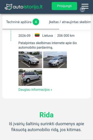 Grey Citroen Grand C4 Picasso 2012 in Kaunas, with an engine capacity of 1.56 L and mileage of 206 thousand km for 3590 €, photo 20 on AUTOMOTO.COM.LV