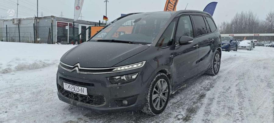 Pelēks Citroen Grand C4 Picasso 2014 Kauņa, ar dzinēja tilpumu 1.56 L un nobraukumu 231 tūkst. km par 6250 €, foto 1 vietnē AUTOMOTO.COM.LV