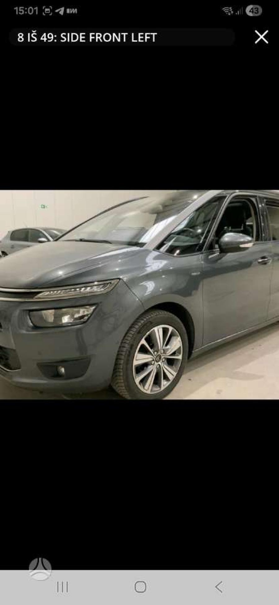 Grey Citroen Grand C4 Picasso 2014 in Kaunas, with an engine capacity of 1.56 L and mileage of 234 thousand km for 5700 €, photo 2 on AUTOMOTO.COM.LV
