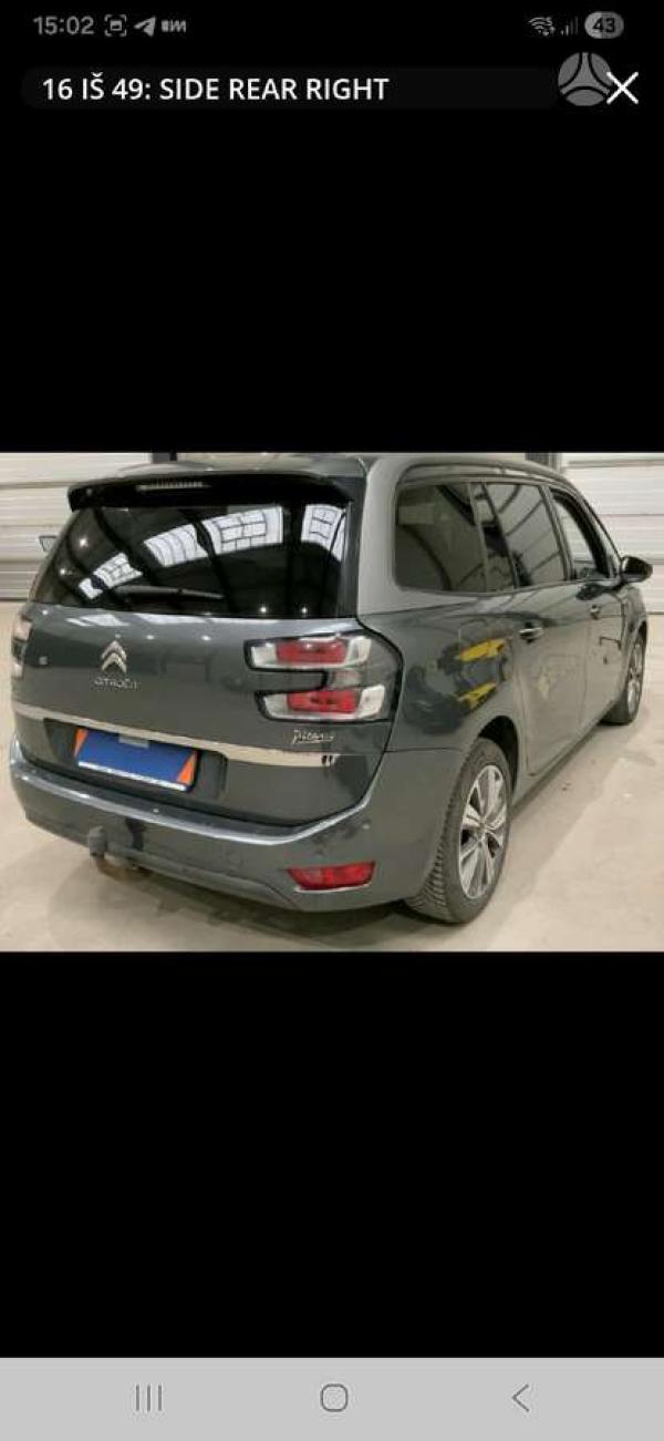 Grey Citroen Grand C4 Picasso 2014 in Kaunas, with an engine capacity of 1.56 L and mileage of 234 thousand km for 5700 €, photo 5 on AUTOMOTO.COM.LV