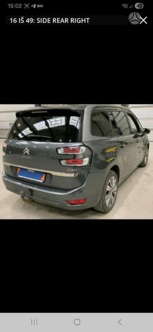 Grey Citroen Grand C4 Picasso 2014 in Kaunas, with an engine capacity of 1.56 L and mileage of 234 thousand km for 5700 €, photo 5 on AUTOMOTO.COM.LV