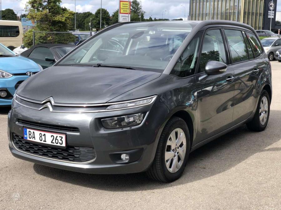 Pelēks Citroen Grand C4 Picasso 2014 Klaipėda, ar dzinēja tilpumu 1.56 L un nobraukumu 242 tūkst. km par 5299 €, foto 19 vietnē AUTOMOTO.COM.LV