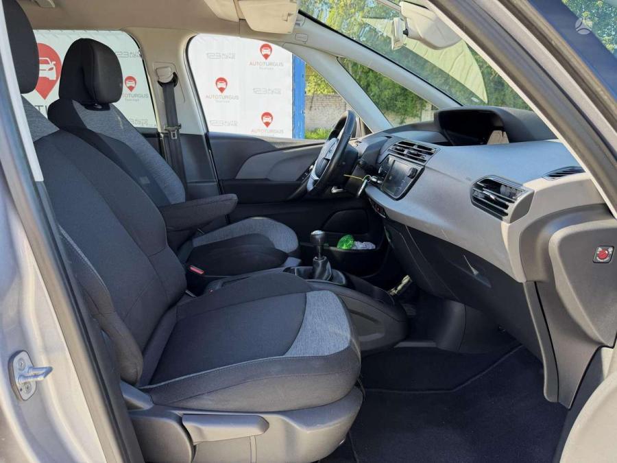 Pelēks Citroen Grand C4 Picasso 2018 Tauragė, ar dzinēja tilpumu 1.60 L un nobraukumu 302 tūkst. km par 6300 €, foto 13 vietnē AUTOMOTO.COM.LV