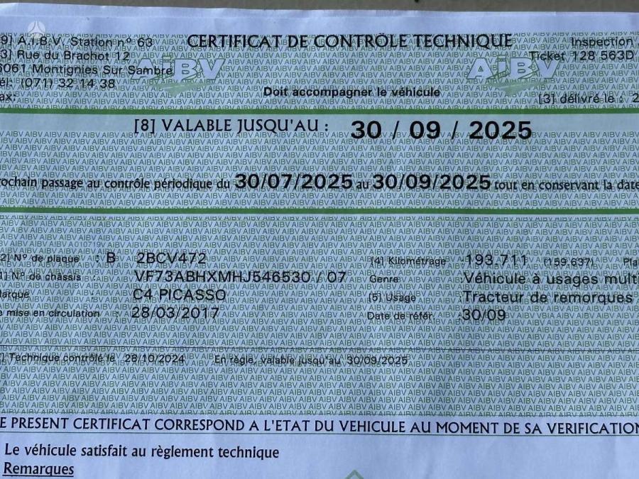 Ситроен Гранд С4 Пикассо 2017 в Укмерге, объемом двигателя 1.56 л и пробегом 232 тыс. км за 6450 €, фото 18 на AUTOMOTO.COM.LV