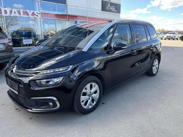 Melns Citroen Grand C4 SpaceToure 2019 Tauragė, ar dzinēja tilpumu 1.50 L un nobraukumu 194 tūkst. km par 7200 €, foto  vietnē AUTOMOTO.COM.LV