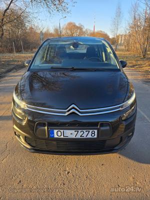 Melns Citroen Grand C4 SpaceToure 2020 Rīga, ar dzinēja tilpumu 1.20 L un nobraukumu 198 tūkst. km par 8750 €, foto  vietnē AUTOMOTO.COM.LV