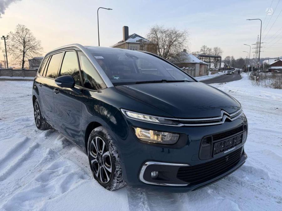 Blue Citroen Grand C4 SpaceToure 2020 in Kaunas, with an engine capacity of 1.20 L and mileage of 185 thousand km for 10700 €, photo 5 on AUTOMOTO.COM.LV