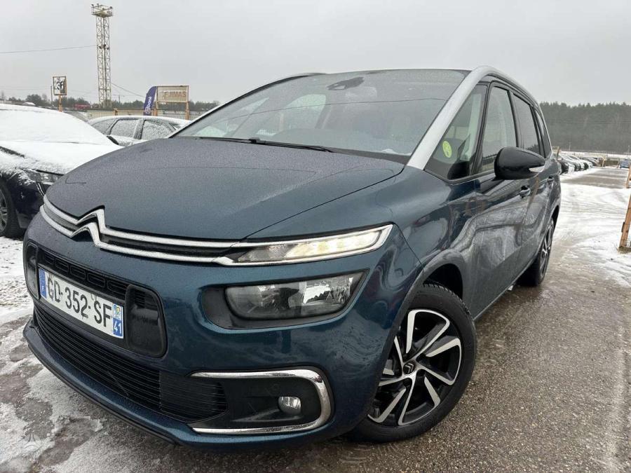 Blue Citroen Grand C4 SpaceToure 2021 in Vilnius, with an engine capacity of 1.50 L and mileage of 176 thousand km for 12099 €, photo 1 on AUTOMOTO.COM.LV