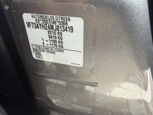 Grey Citroen Grand C4 SpaceToure 2021 in Taurage, with an engine capacity of 1.50 L and mileage of 208 thousand km for 8800 €, photo 9 on AUTOMOTO.COM.LV