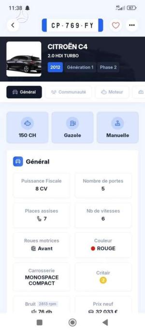 Красный Ситроен Grand C4 SpaceToure 2012 в Таураге, объемом двигателя 2.00 л и пробегом 250 тыс. км за 2450 €, фото 7 на AUTOMOTO.COM.LV