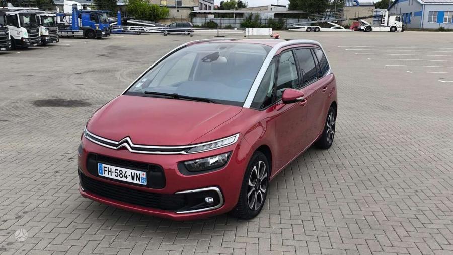 Sarkans Citroen Grand C4 SpaceToure 2019 Tauragė, ar dzinēja tilpumu 1.50 L un nobraukumu 197 tūkst. km par 7500 €, foto 3 vietnē AUTOMOTO.COM.LV