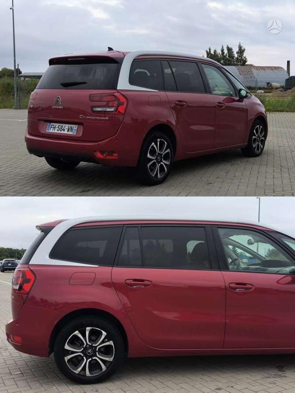 Red Citroen Grand C4 SpaceToure 2019 in Taurage, with an engine capacity of 1.50 L and mileage of 197 thousand km for 7500 €, photo 8 on AUTOMOTO.COM.LV