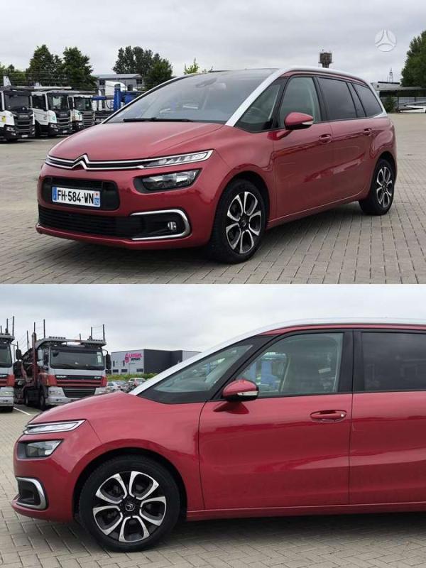 Red Citroen Grand C4 SpaceToure 2019 in Taurage, with an engine capacity of 1.50 L and mileage of 197 thousand km for 7500 €, photo 9 on AUTOMOTO.COM.LV