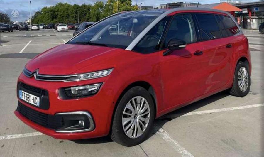 Sarkans Citroen Grand C4 SpaceToure 2020 Viļņa, ar dzinēja tilpumu 1.50 L un nobraukumu 137 tūkst. km par 9100 €, foto 1 vietnē AUTOMOTO.COM.LV