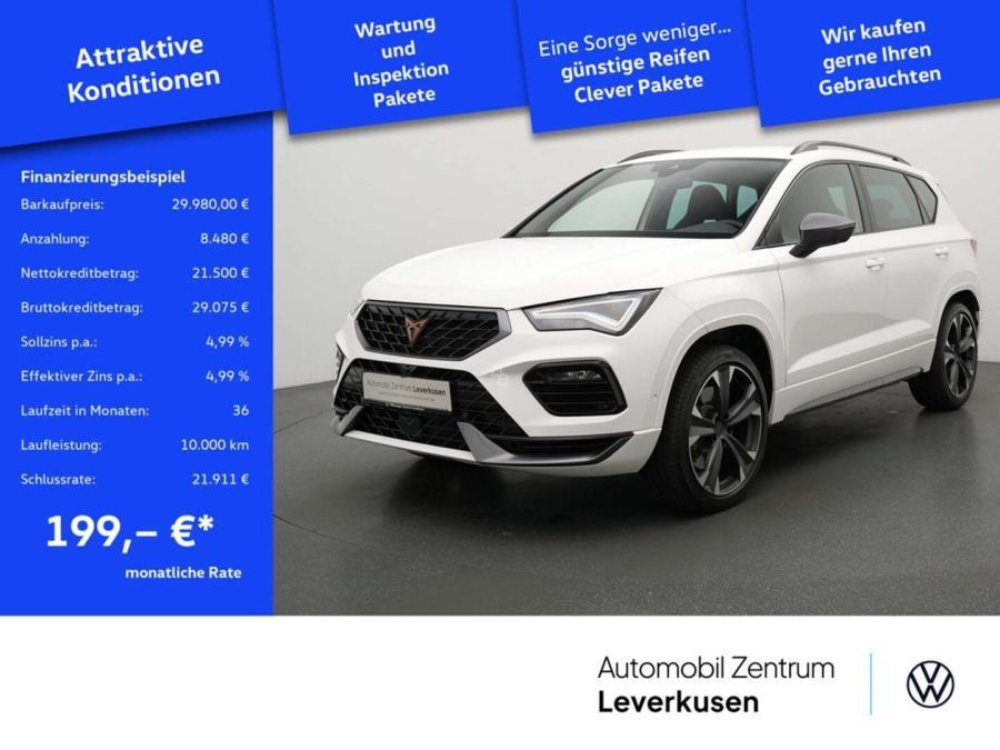 Черный Cupra ateca 2024 в Каунас, объемом двигателя 2.00 л и пробегом 12 тыс. км за 32679 €, фото 1 на AUTOMOTO.COM.LV