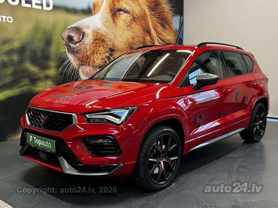 Red Cupra ateca 2024 in Tallinn, with an engine capacity of 2.00 L and mileage of 20 thousand km for 41500 €, photo 1 on AUTOMOTO.COM.LV