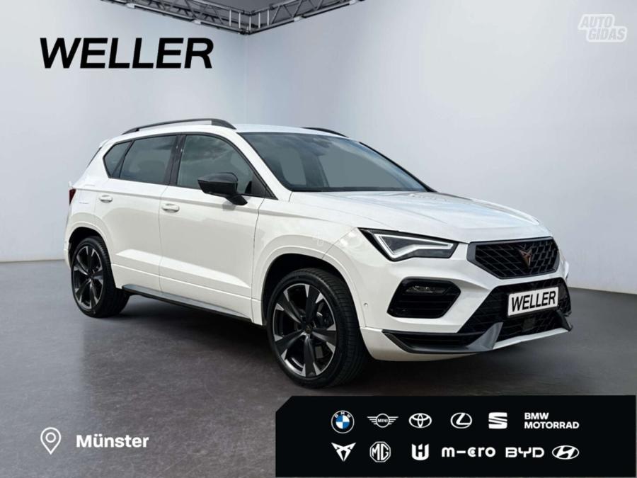 White Cupra ateca 2023 in Kaunas, with an engine capacity of 2.00 L and mileage of 22 thousand km for 32587 €, photo 4 on AUTOMOTO.COM.LV