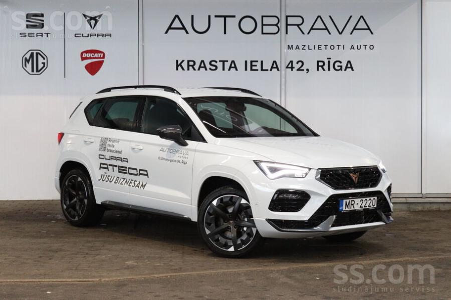 Белый Cupra ateca 2025 в Рига, объемом двигателя 2.00 л и пробегом 18 тыс. км за 36490 €, фото 4 на AUTOMOTO.COM.LV