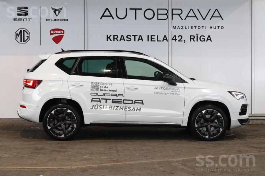 Белый Cupra ateca 2025 в Рига, объемом двигателя 2.00 л и пробегом 18 тыс. км за 36490 €, фото 6 на AUTOMOTO.COM.LV