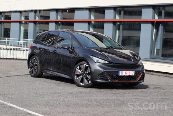 Cupra Born 2022 in Riga on AUTOMOTO.COM.LV Black Cupra Born 2022 in Riga, with an engine capacity of 0.00 L and mileage of 5 thousand km for 28480 ā¬, photo 1 on AUTOMOTO.COM.LV