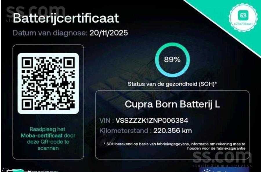 Серый Cupra Born 2022 в Елгава, объемом двигателя 0.00 л и пробегом 220 тыс. км за 16500 €, фото 26 на AUTOMOTO.COM.LV