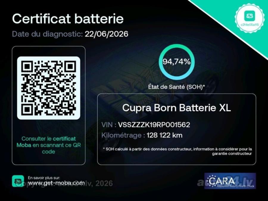 Серый Cupra Born 2023 в Вильянди, объемом двигателя 0.00 л и пробегом 128 тыс. км за 24700 €, фото 20 на AUTOMOTO.COM.LV