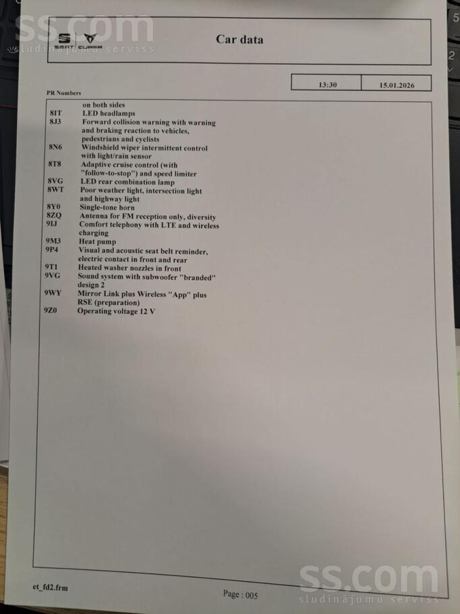 Red Cupra Born 2022 in Riga, with an engine capacity of 0.00 L and mileage of 64 thousand km for 23530 €, photo 29 on AUTOMOTO.COM.LV