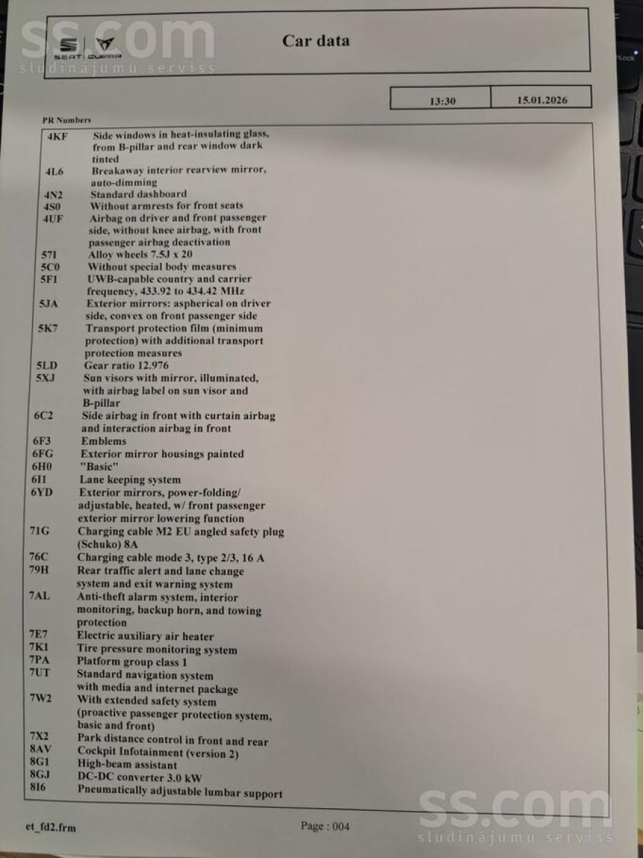 Red Cupra Born 2022 in Riga, with an engine capacity of 0.00 L and mileage of 64 thousand km for 23530 €, photo 30 on AUTOMOTO.COM.LV