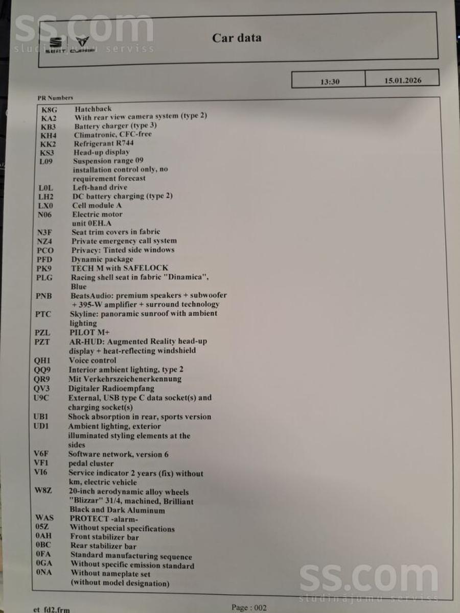 Red Cupra Born 2022 in Riga, with an engine capacity of 0.00 L and mileage of 64 thousand km for 23530 €, photo 32 on AUTOMOTO.COM.LV