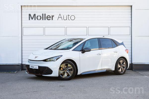White Cupra Born 2022 in Riga, with an engine capacity of 0.00 L and mileage of 74 thousand km for 24950 €, photo 1 on AUTOMOTO.COM.LV