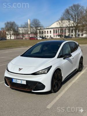 White Cupra Born 2022 in Riga, with an engine capacity of 0.00 L and mileage of 99 thousand km for 26900 €, photo  on AUTOMOTO.COM.LV