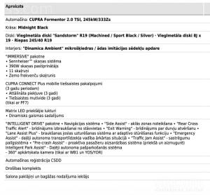 Melns Cupra Formentor 2025 Rīga, ar dzinēja tilpumu 2.00 L un nobraukumu 8 tūkst. km par 38000 €, foto 14 vietnē AUTOMOTO.COM.LV