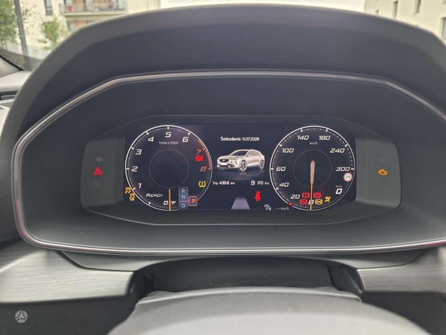 Black Cupra Formentor 2021 in Vilnius, with an engine capacity of 1.50 L and mileage of 110 thousand km for 20000 €, photo 8 on AUTOMOTO.COM.LV