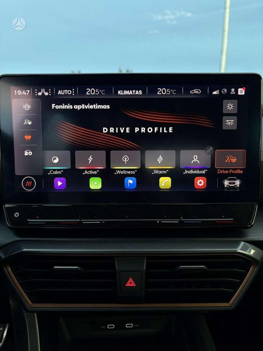 Черный Cupra Formentor 2021 в Каунас, объемом двигателя 1.98 л и пробегом 83 тыс. км за 25555 €, фото 15 на AUTOMOTO.COM.LV