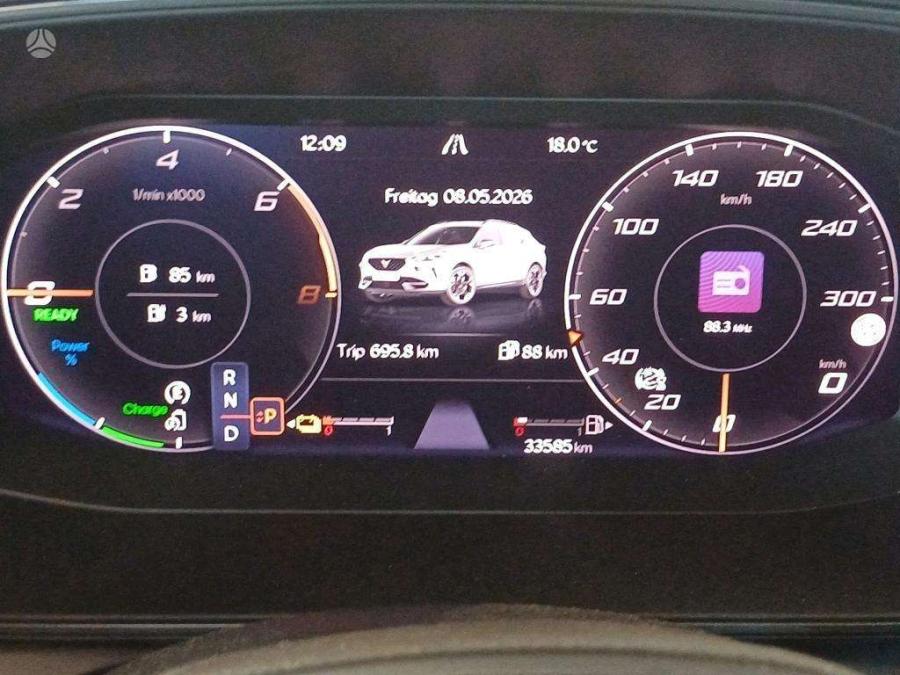 Черный Cupra Formentor 2022 в Вильнюс, объемом двигателя 1.40 л и пробегом 34 тыс. км за 24200 €, фото 9 на AUTOMOTO.COM.LV