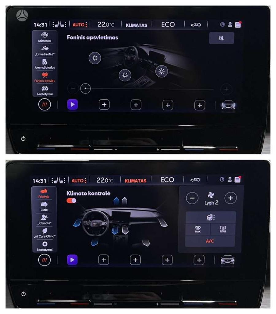 Черный Cupra Formentor 2023 в Каунас, объемом двигателя 1.40 л и пробегом 25 тыс. км за 23800 €, фото 13 на AUTOMOTO.COM.LV