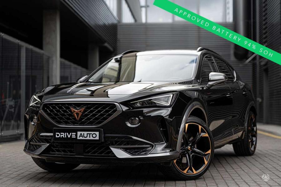 Черный Cupra Formentor 2023 в Вильнюс, объемом двигателя 1.40 л и пробегом 63 тыс. км за 23490 €, фото 1 на AUTOMOTO.COM.LV