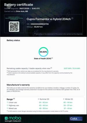 Черный Cupra Formentor 2023 в Вильнюс, объемом двигателя 1.40 л и пробегом 63 тыс. км за 23490 €, фото 9 на AUTOMOTO.COM.LV