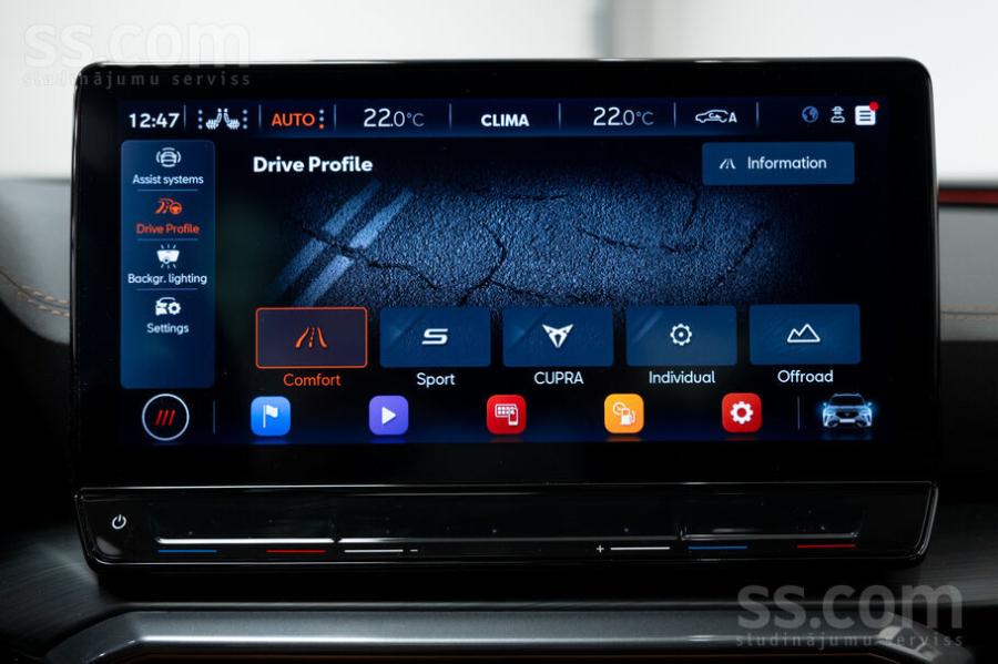 Melns Cupra Formentor 2023 Rīga, ar dzinēja tilpumu 2.00 L un nobraukumu 54 tūkst. km par 27500 €, foto 30 vietnē AUTOMOTO.COM.LV