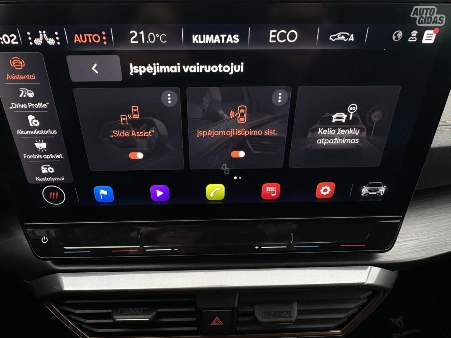 Melns Cupra Formentor 2023 Avižieniai, ar dzinēja tilpumu 1.40 L un nobraukumu 99 tūkst. km par 23950 €, foto 13 vietnē AUTOMOTO.COM.LV