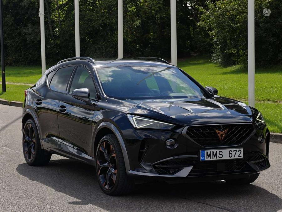 Black Cupra Formentor 2023 in Vilnius, with an engine capacity of 1.98 L and mileage of 76 thousand km for 27000 €, photo 1 on AUTOMOTO.COM.LV