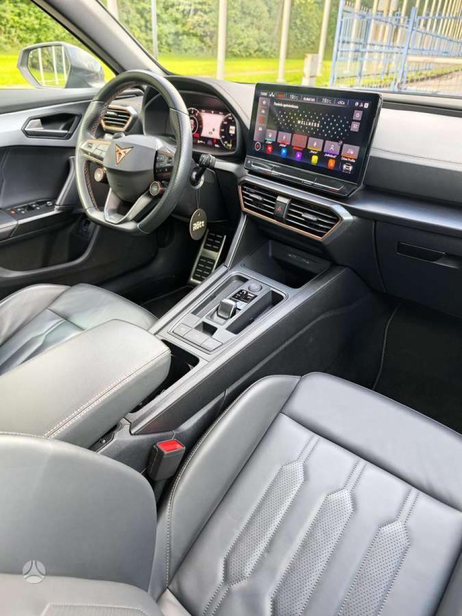 Black Cupra Formentor 2023 in Vilnius, with an engine capacity of 1.98 L and mileage of 76 thousand km for 27000 €, photo 13 on AUTOMOTO.COM.LV