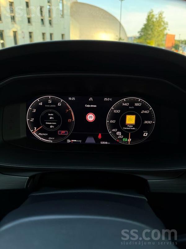 Black Cupra Formentor 2023 in Riga, with an engine capacity of 2.00 L and mileage of 54 thousand km for 32000 €, photo 5 on AUTOMOTO.COM.LV