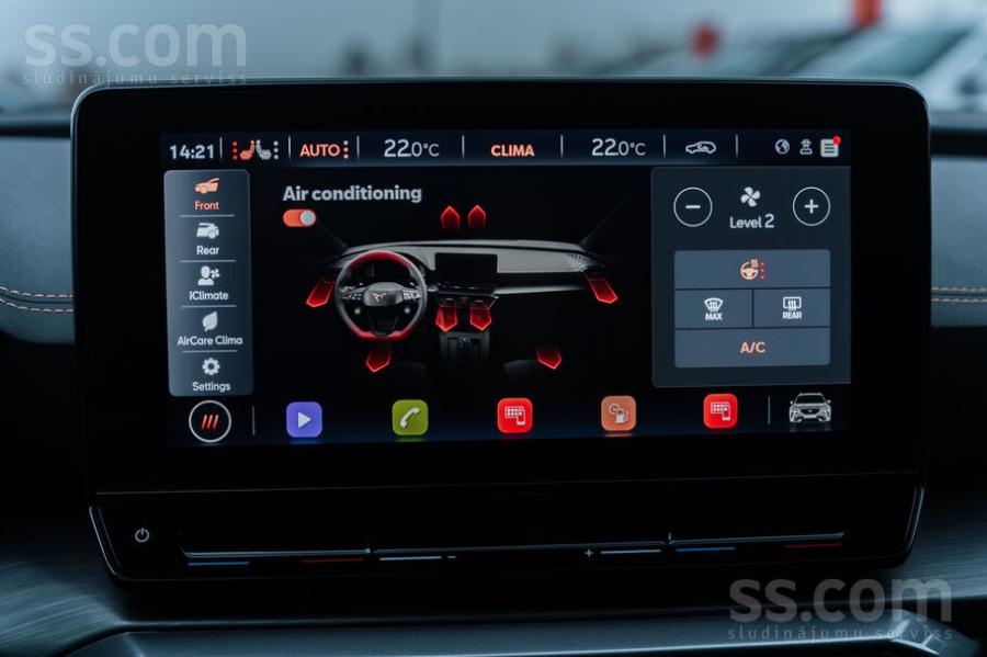 Черный Cupra Formentor 2024 в Рига, объемом двигателя 2.00 л и пробегом 36 тыс. км за 27500 €, фото 20 на AUTOMOTO.COM.LV