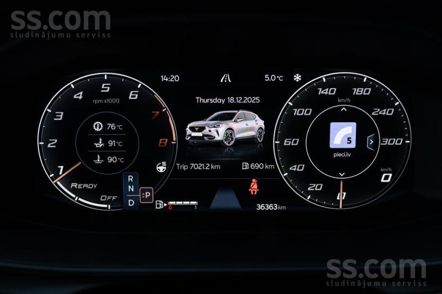 Черный Cupra Formentor 2024 в Рига, объемом двигателя 2.00 л и пробегом 36 тыс. км за 27500 €, фото 30 на AUTOMOTO.COM.LV