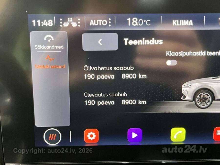 Black Cupra Formentor 2022 in Tallinn, with an engine capacity of 2.00 L and mileage of 66 thousand km for 24900 €, photo 15 on AUTOMOTO.COM.LV